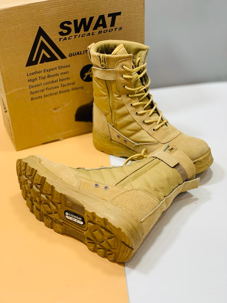 SWAT Hiking Shoes Military Style Tactical Long Shoes Commando Shoes ...