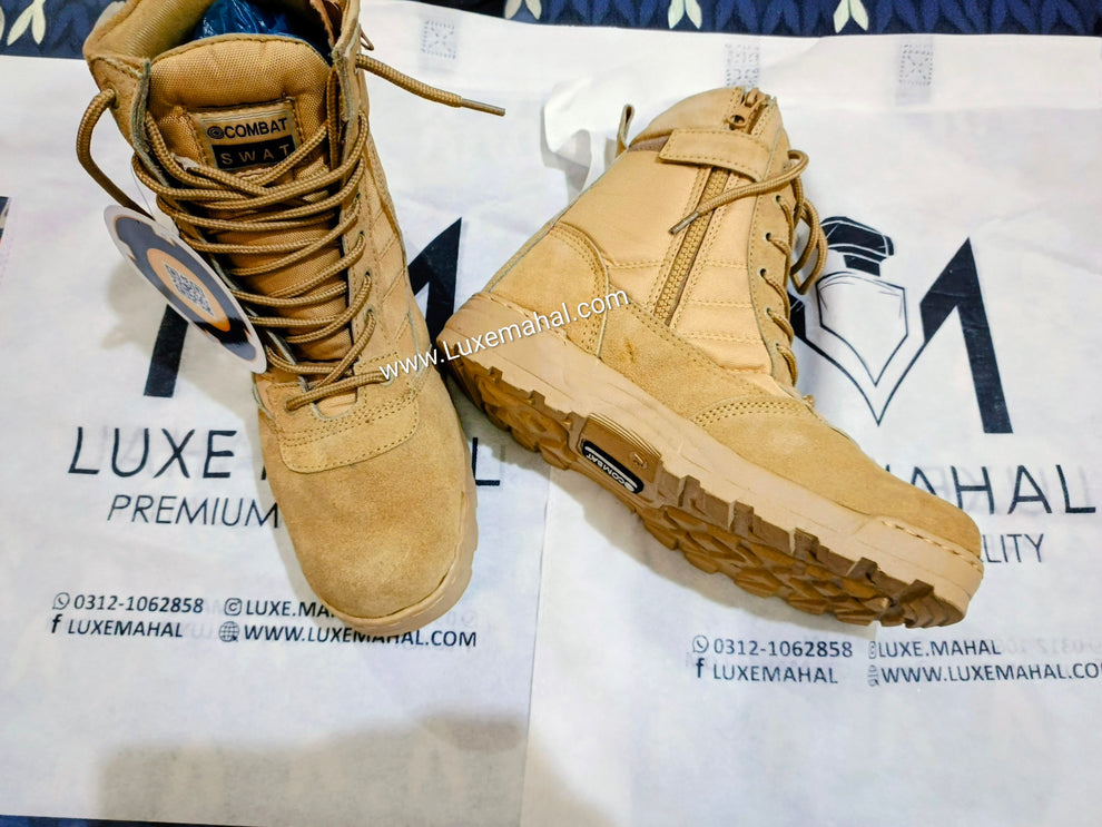 SWAT Hiking Shoes Military Style Tactical Long Shoes Commando Shoes ...