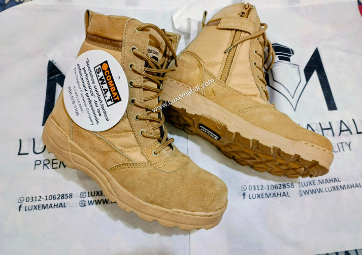 SWAT Hiking Shoes Military Style Tactical Long Shoes Commando Shoes ...